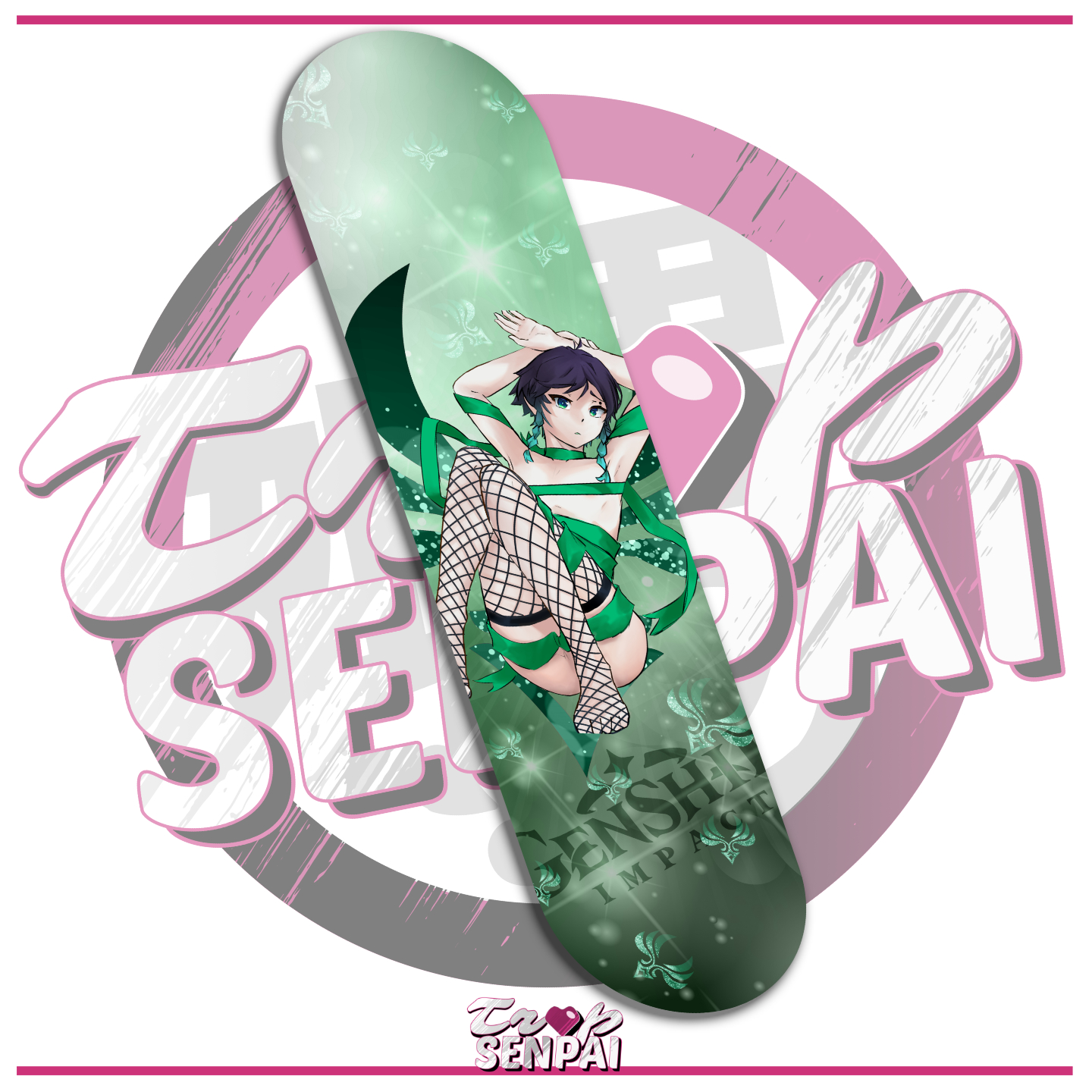 Femboy Venti Skateboard - Pantsu Senpai