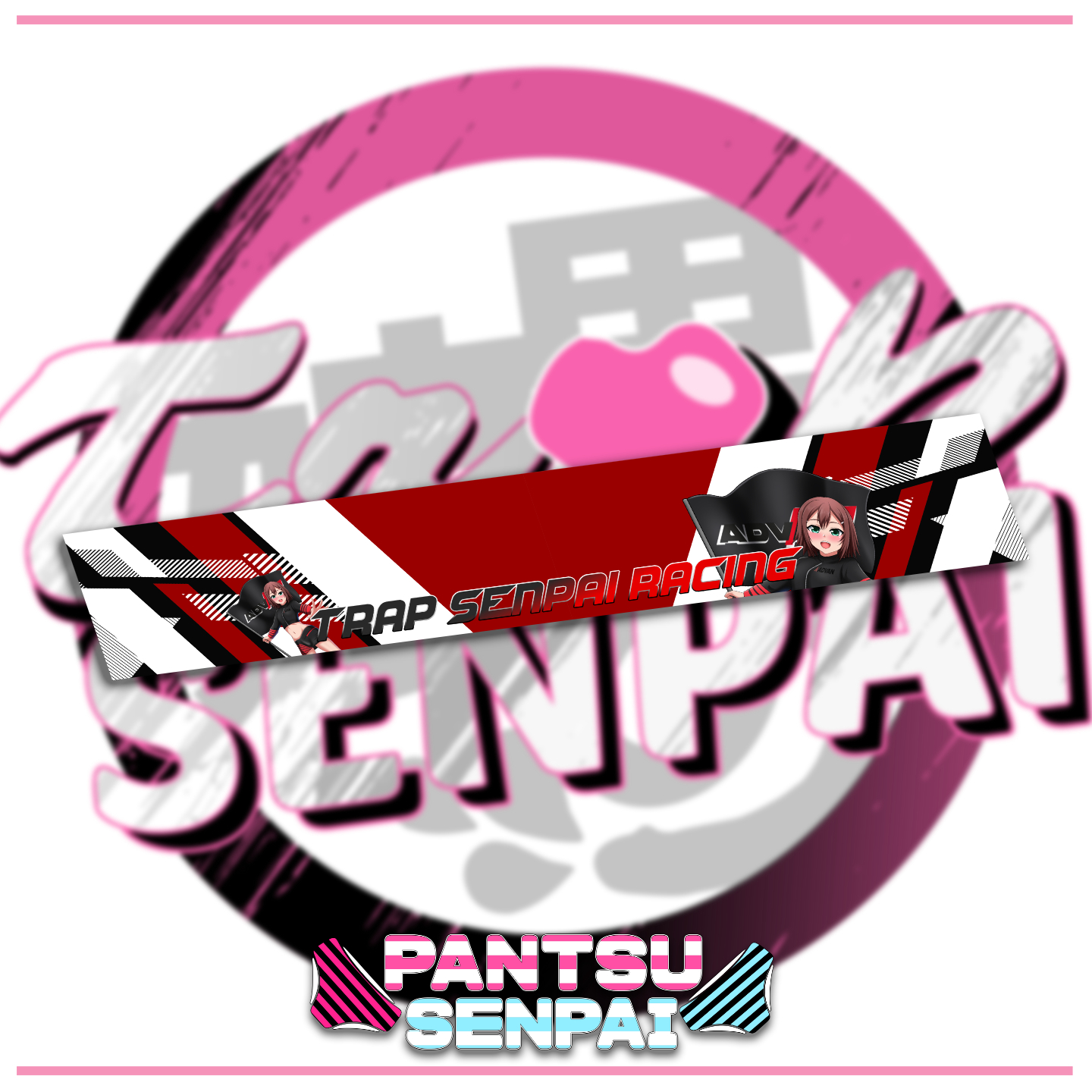 TSR Hideyoshi Windshield Banner - Pantsu Senpai